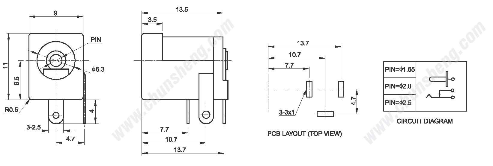 DC 005 CHUNSHENG ELECTRONICS DC 005 CHUNSHENG ELECTRONICS